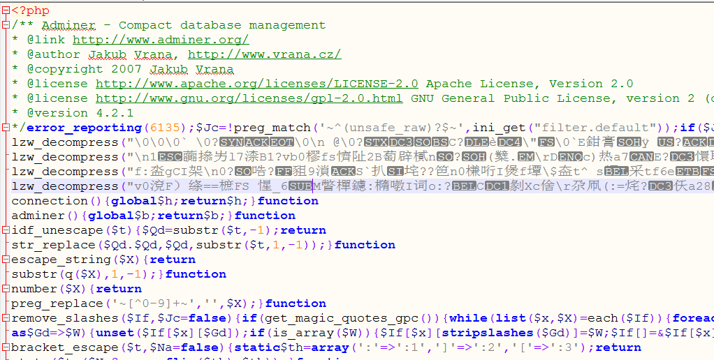 如何编辑adminer.php不乱码呢 - OSCHINA - 中文开源技术交流社区