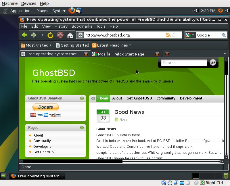 GhostBSD 2.5 发布，桌面BSD系统 - OSCHINA - 中文开源技术交流社区