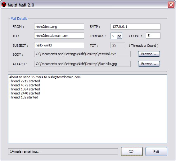 MultiMail首页、文档和下载 - SMTP 压力测试工具 - OSCHINA - 中文开源技术交流社区