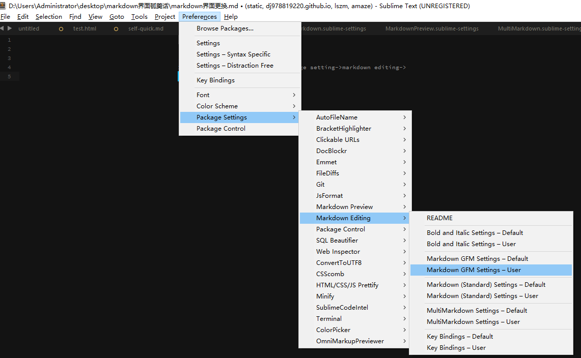 sublime markdown界面配置-CSDN博客