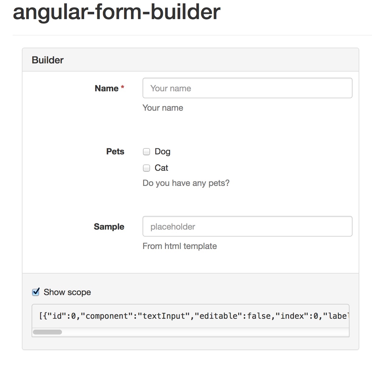 angular-form-builder首页、文档和下载 - 表单构建器 - OSCHINA - 中文开源技术交流社区