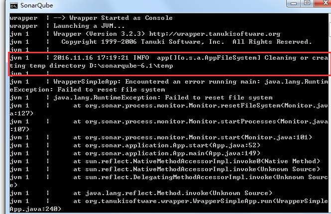 启动sonar服务器报错：cleaning Or Creating Temp Directory Xxxxxxtemp Csdn博客 9179