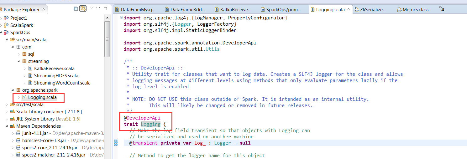 java.lang.NoClassDefFoundError: org/apache/spark/Logging-CSDN博客