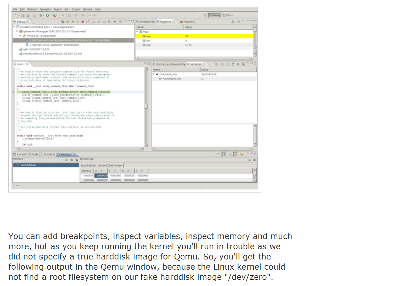 Debugging the Linux kernel using Eclipse/CDT and Qemu-CSDN博客