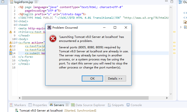 eclipse部署tomcat，显示被占用-CSDN博客