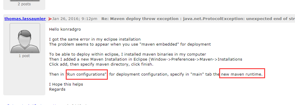 Maven deploy throw exception : java.net.ProtocolException: unexpected end of stream-CSDN博客