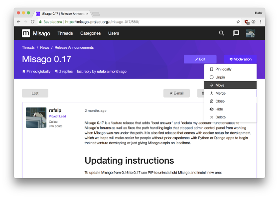 Misago首页、文档和下载 - 开源 Python 论坛系统 - OSCHINA - 中文开源技术交流社区