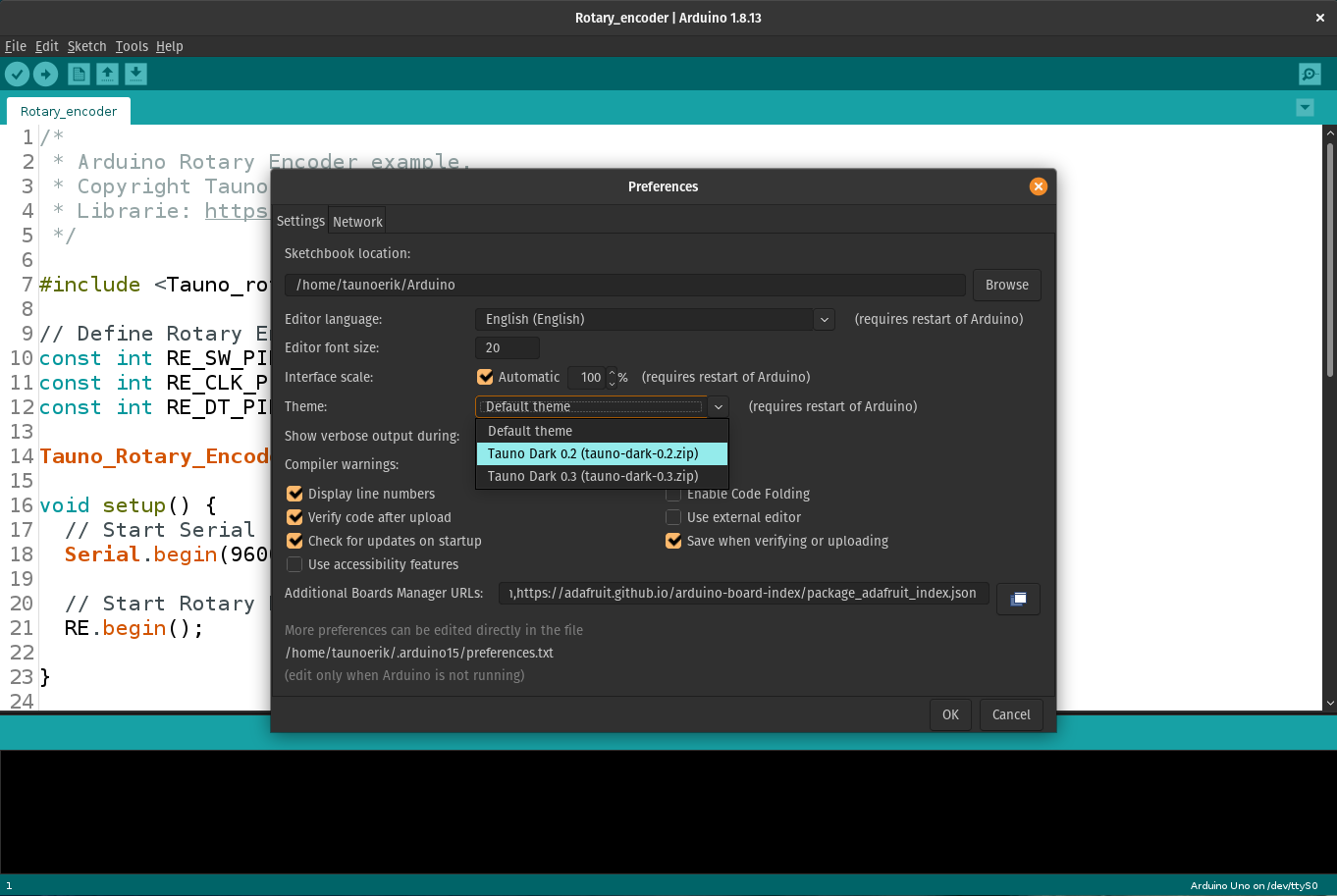 Arduino dark theme首页、文档和下载 - Arduino IDE 黑暗主题 - OSCHINA - 中文开源技术交流社区