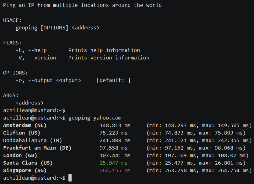 geoping首页、文档和下载 - 多位置 ping 工具 - OSCHINA - 中文开源技术交流社区