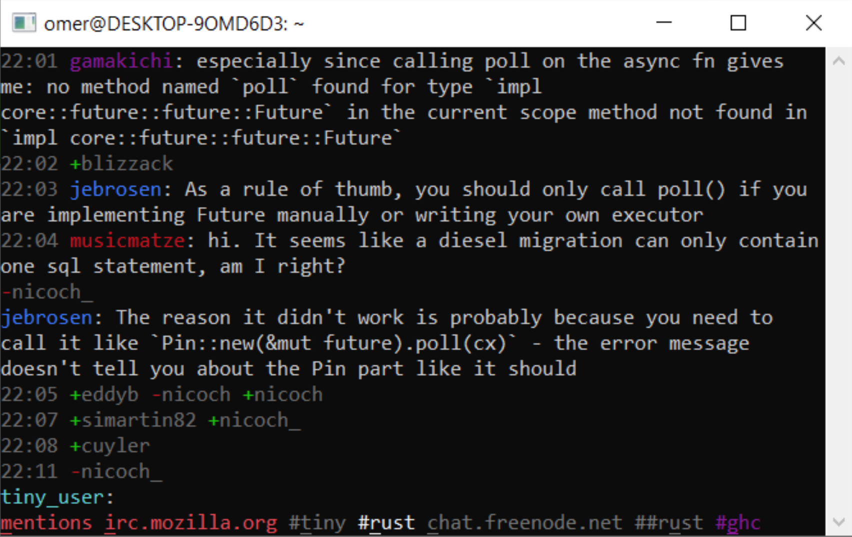 osa1-tiny首页、文档和下载 - 基于 Rust 的终端 IRC 客户端 - OSCHINA - 中文开源技术交流社区