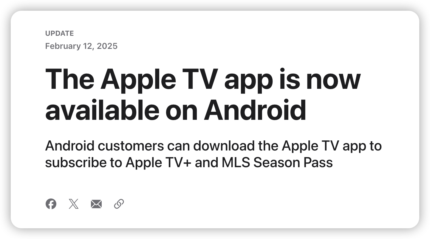 苹果 Apple TV 应用正式登陆 Android 平台 - OSCHINA - 中文开源技术交流社区