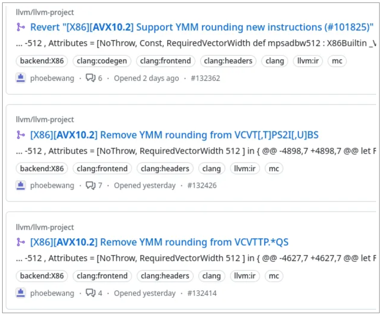 LLVM/Clang 编译器全面适配 AVX10.2，512 位支持成为强制要求 - OSCHINA - 中文开源技术交流社区