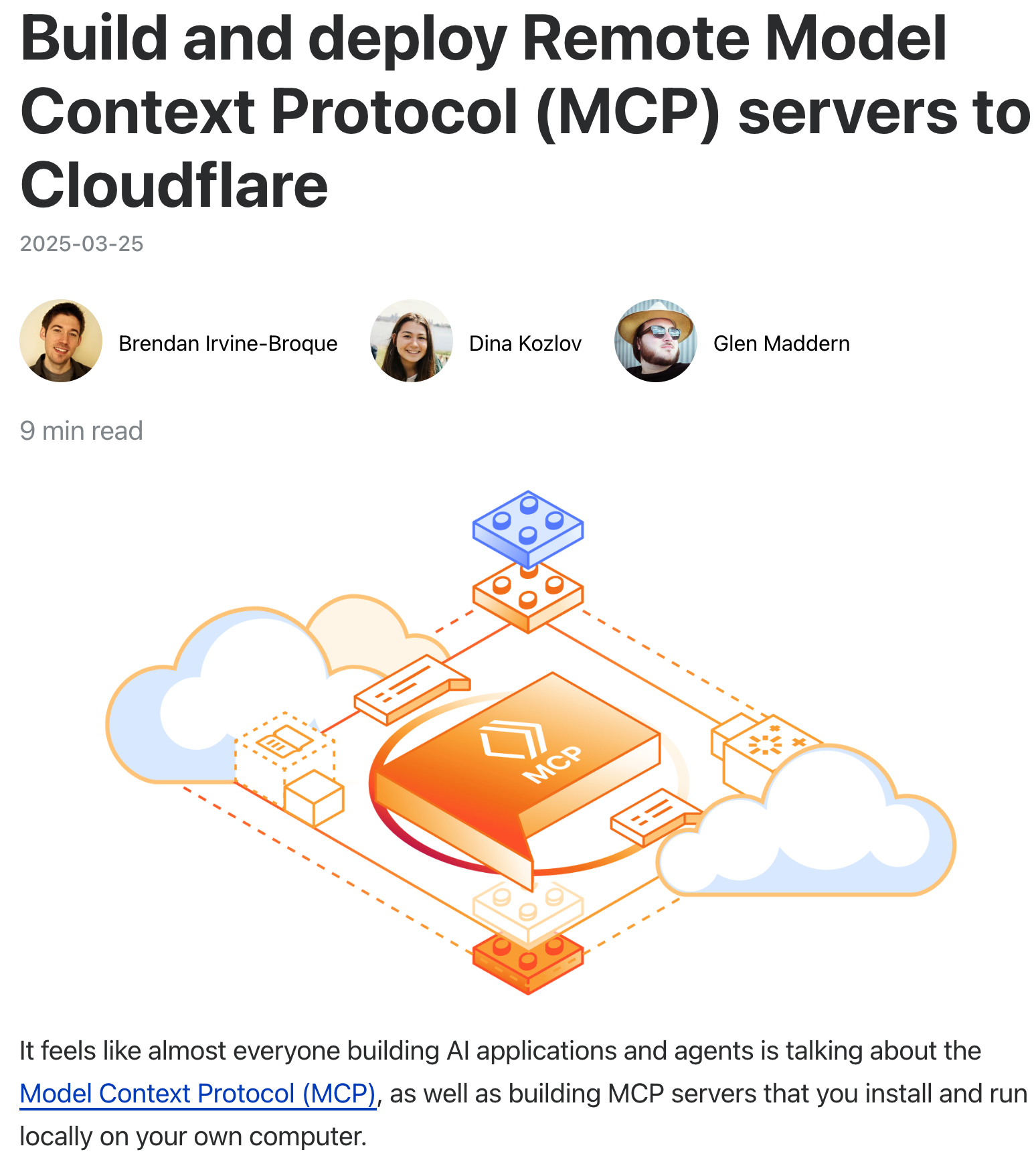 Cloudflare 支持远程 MCP 服务器部署 - OSCHINA - 中文开源技术交流社区