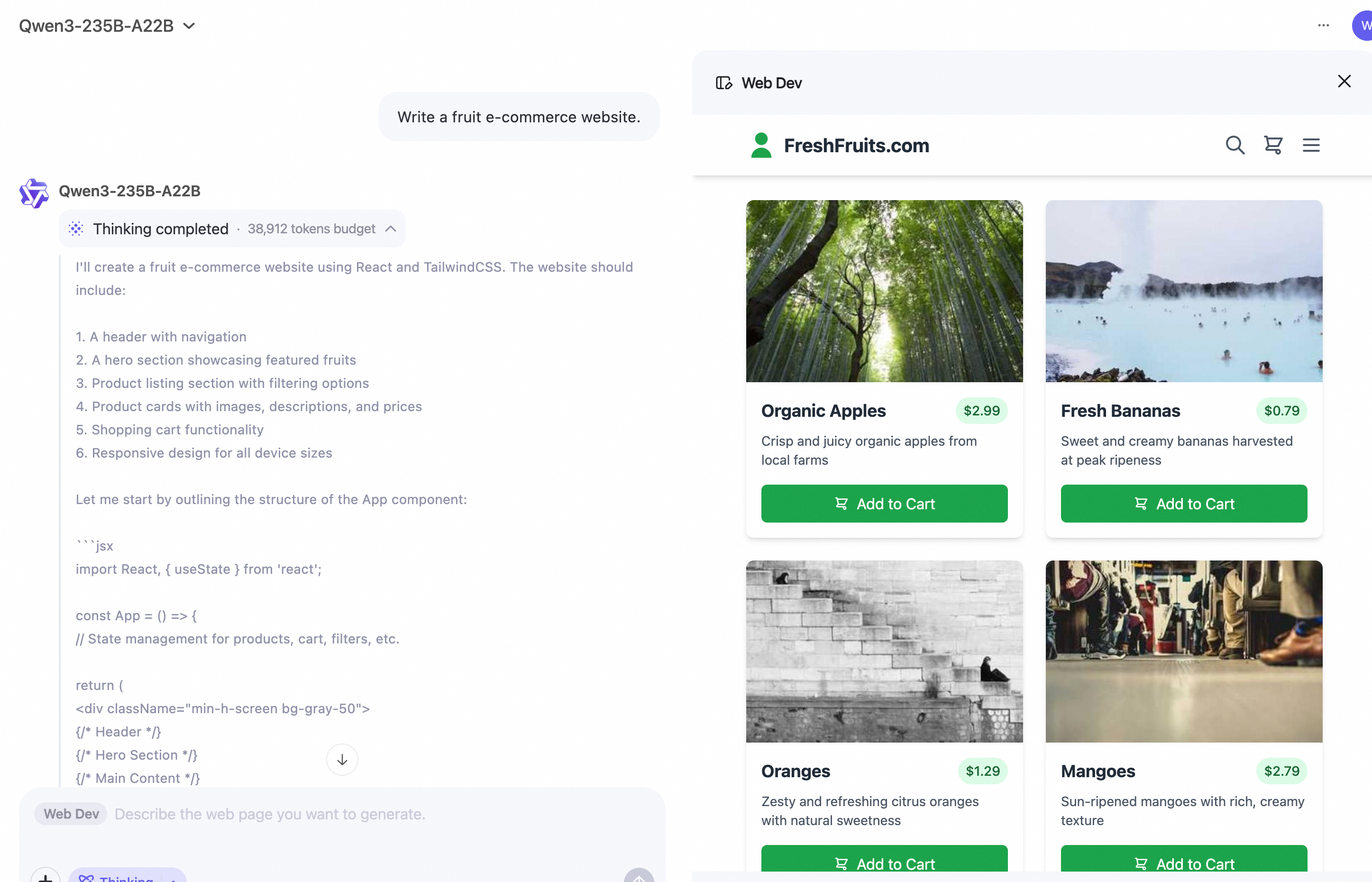 通义千问 QwenChat 上线「网页开发」功能 - OSCHINA - 中文开源技术交流社区