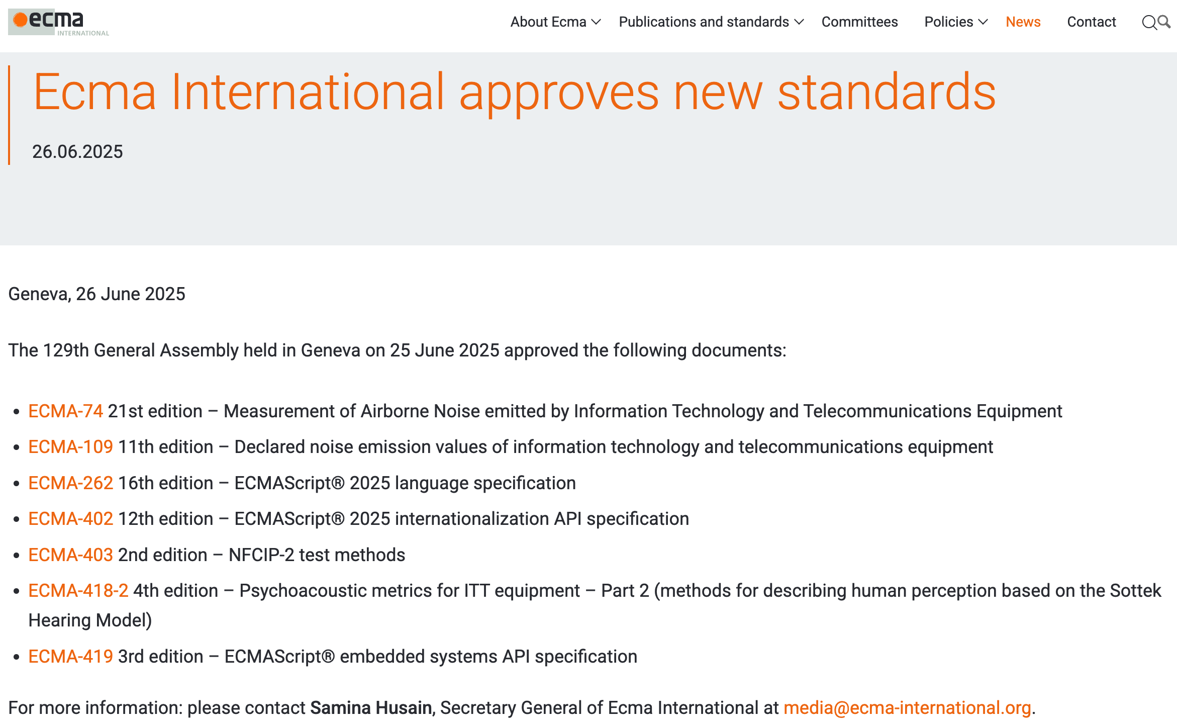 ECMAScript 2025 标准正式发布 - OSCHINA - 中文开源技术交流社区