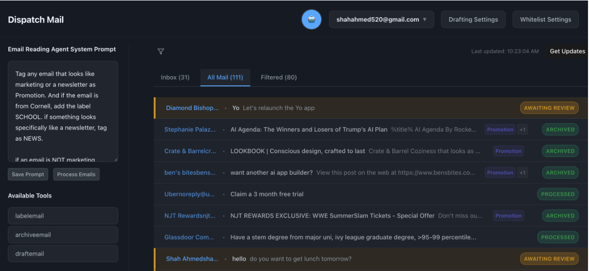 DispatchMail首页、文档和下载 - AI 邮件助手 - OSCHINA - 中文开源技术交流社区