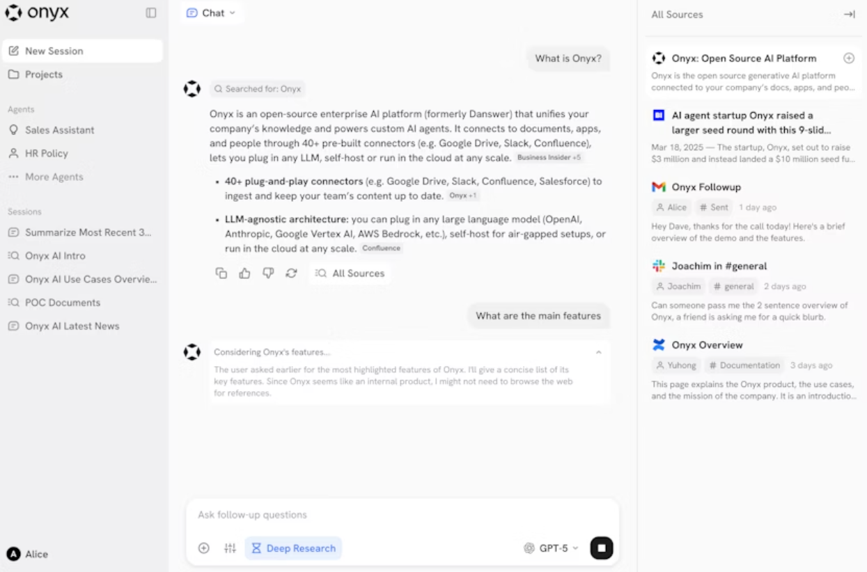 Onyx App首页、文档和下载 - 开源 AI 平台 - OSCHINA - 中文开源技术交流社区